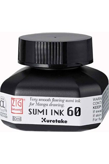 Zig Cartoonist Sumi Ink Siyah - Black 60ml - 1