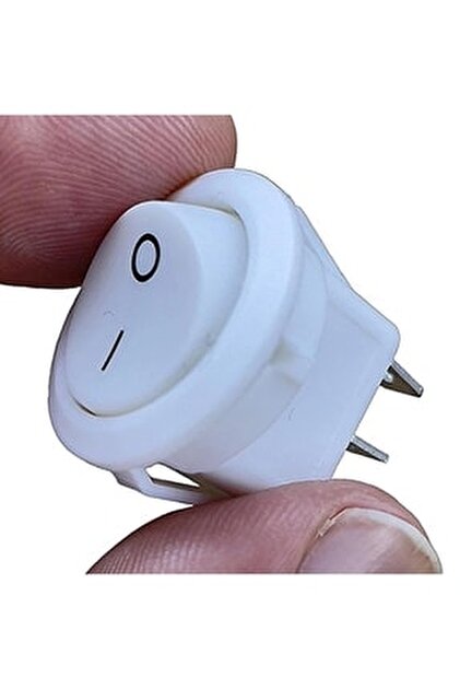 Genel Markalar Ic-134e Beyaz Mini Yuvarlak Anahtar On/off Switch 2p ...