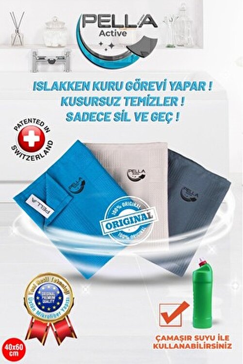 hepsiburada Pella Pella-Eu Microfiber Temizlik Bezi 3'lü | Fiyat Arşivi
