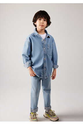 Trendyol Ryan Açık Jean Ceket Oversize / Geniş Kesim 0110001-83862 ...