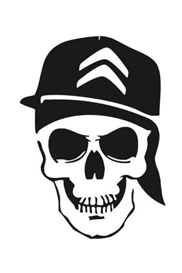 TSC Citroen Skull Car Sticker Sticking - Trendyol