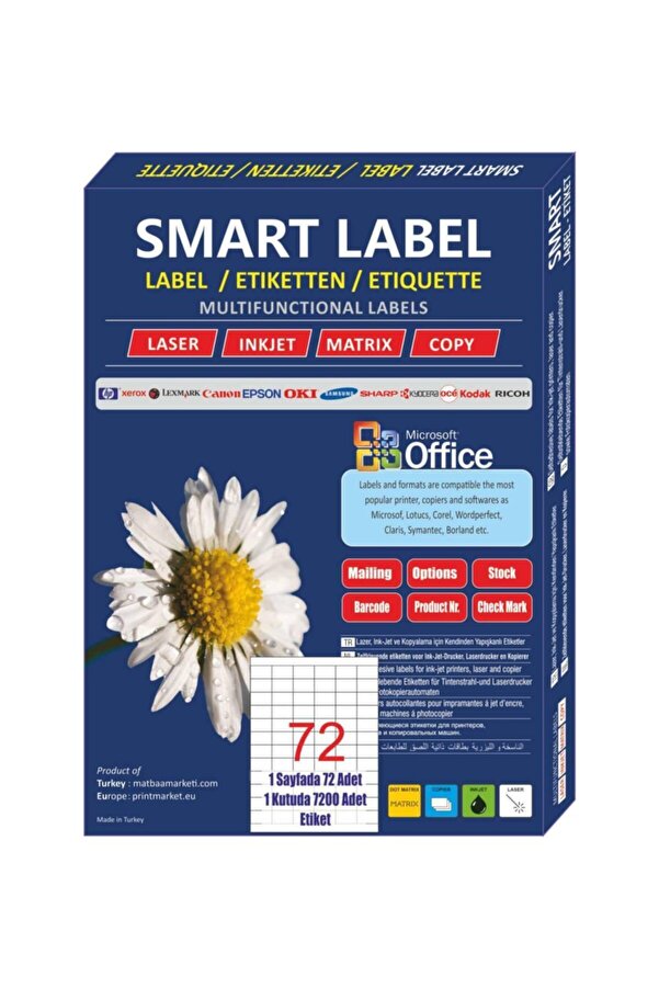 Smart Label Laser Label 35x23 - A4 - 100 Sheets - Trendyol