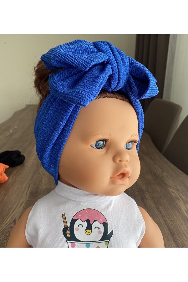 Alya Saks Blue Flexible Baby Band- Trendyol