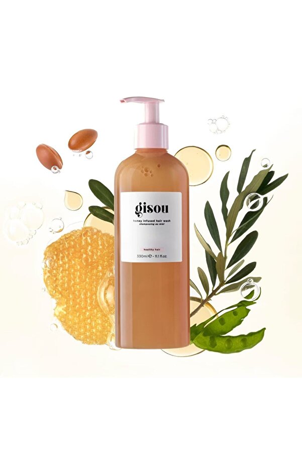 gisou 330 Ml Honey Infused Hair Wash - Sulfate-Free, Moisturizing and ...