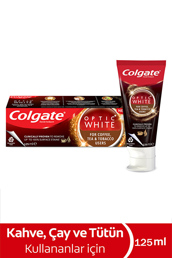 Colgate Optic White Whitening Toothpaste for Coffee, Tea and Tobacco ...