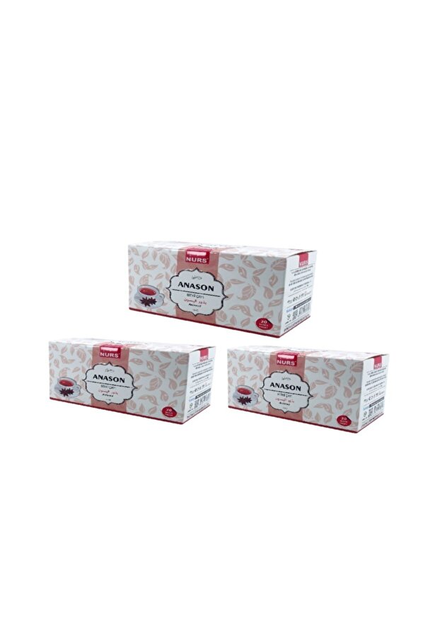 Nurs Anise Tea - 20 Filtered Sachets, 3 Boxes X 20 - Trendyol
