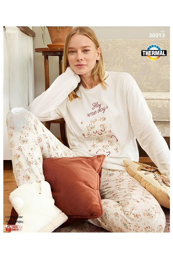 Women's thermal pajama set store