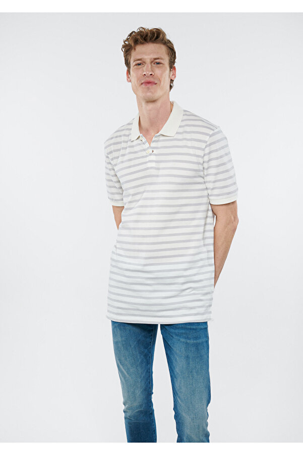 Mavi Striped Beige Polo T-Shirt Regular Fit / Normal Cut 0610394-70134 ...