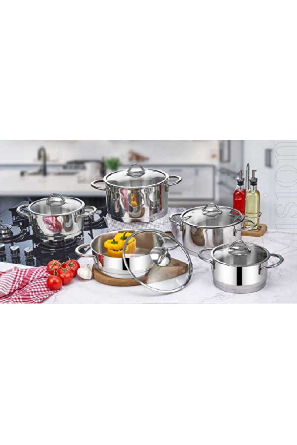 SAFINOX vision 10 piece set of metal pots- Trendyol