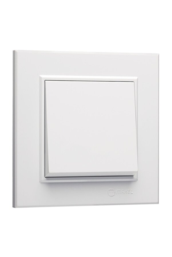 MAKEL Karea White Single Switch and Single Frame- Trendyol