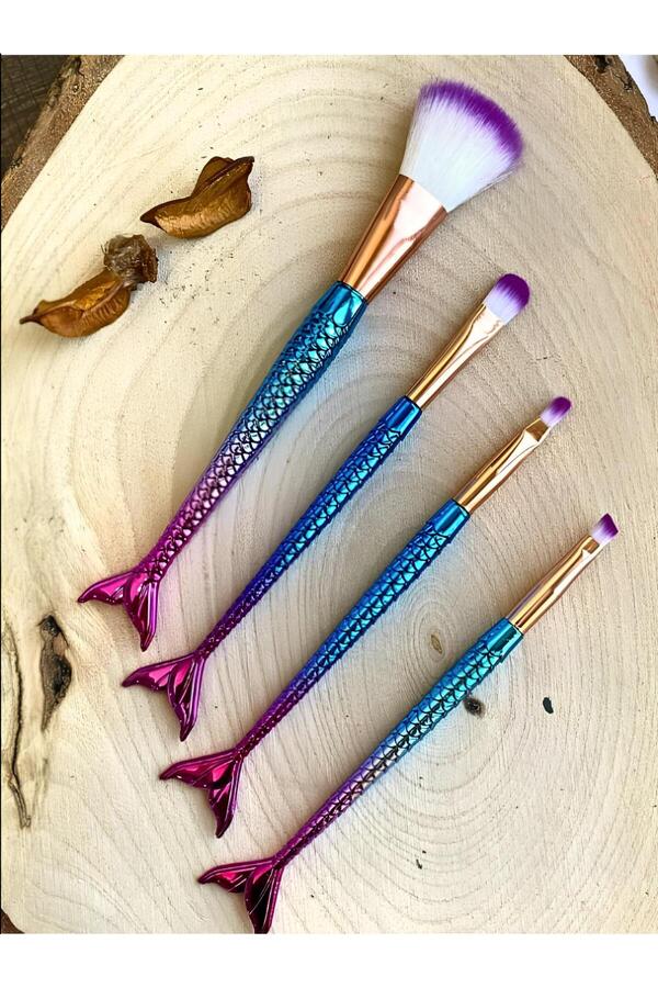 HİROS'H 4-Piece Professional Fish Makeup Brush Set - Trendyol