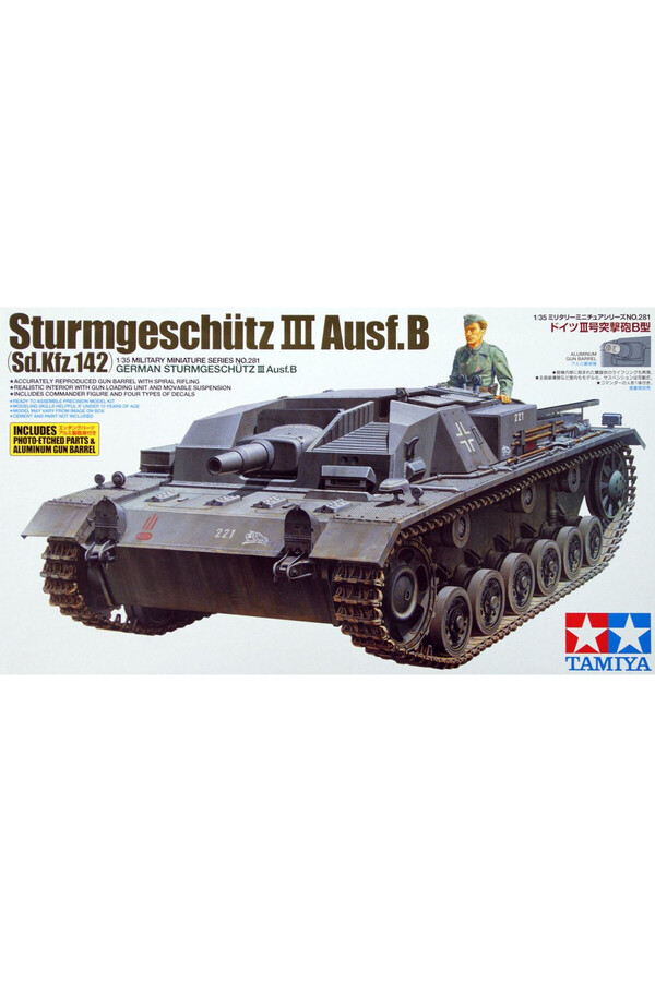 TAMIYA 1/35 German Sturmgeschutz III Ausf.B Plastic Tank Model Kit ...