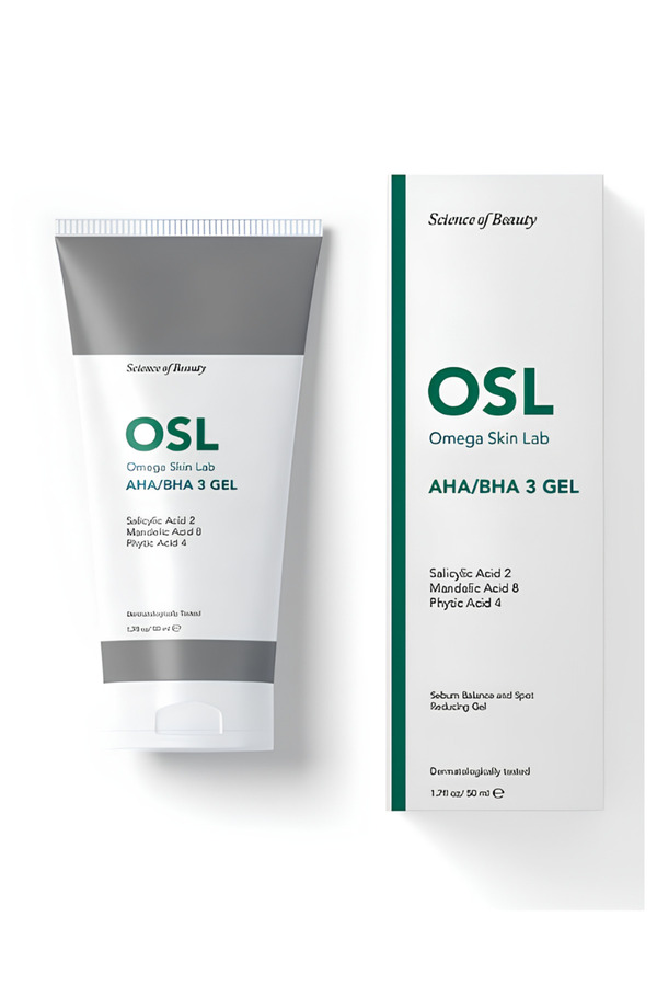 OSL Omega Skin Lab AHA/BHA 3 Gel 50ml - Sebum Balance Regulating Gel ...