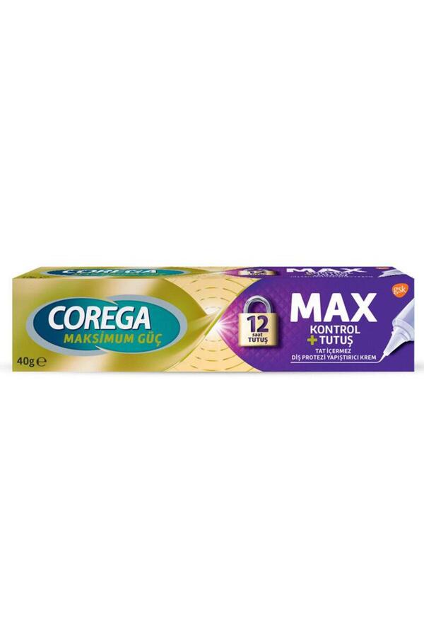 Corega Maximum Strength Control + Hold Teeth Denture Adhesive Cream 40 ...