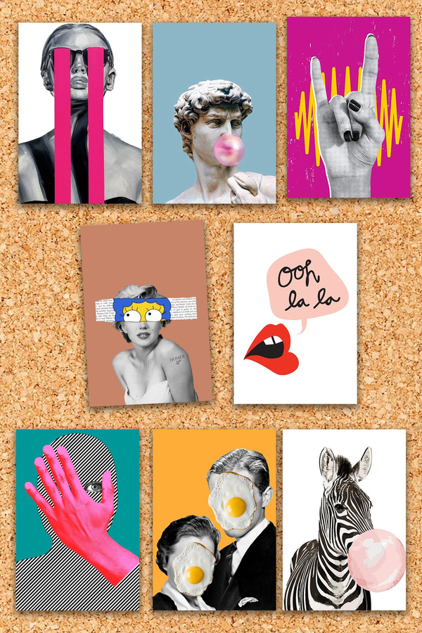 Pankart Evi 8 Pieces Pop Art Decoration Motto Board Presentation Coffee ...