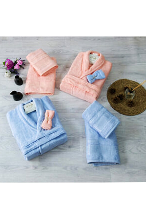 Goldroom Bamboo Bathrobe Family Set 10 Pieces - Trendyol
