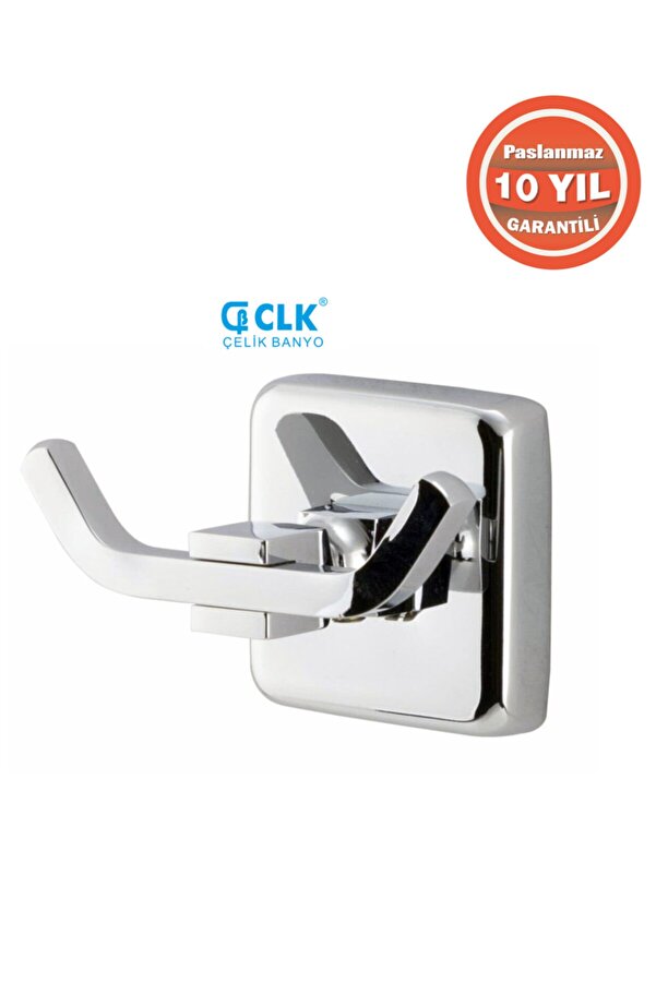 ÇELİK BANYO Stainless Brass Double Robe Rack Hanger Towel Rack - Trendyol