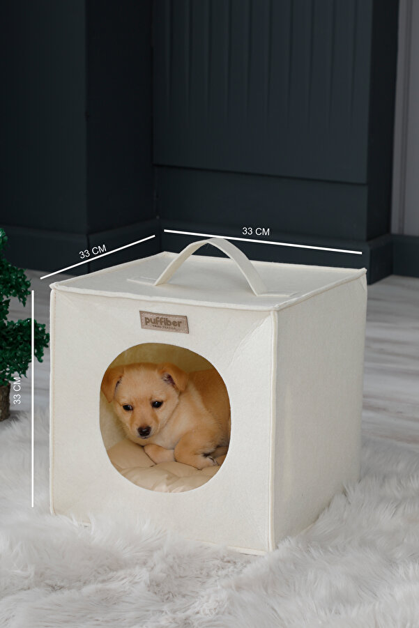 puffiber Felt Cat Dog Cube with Cushion Gift - Bed, Bed Box and Shed ...