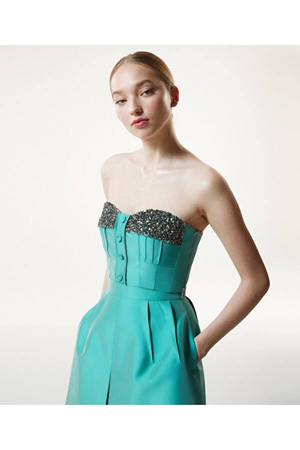 Machka Sequined bustier - Trendyol