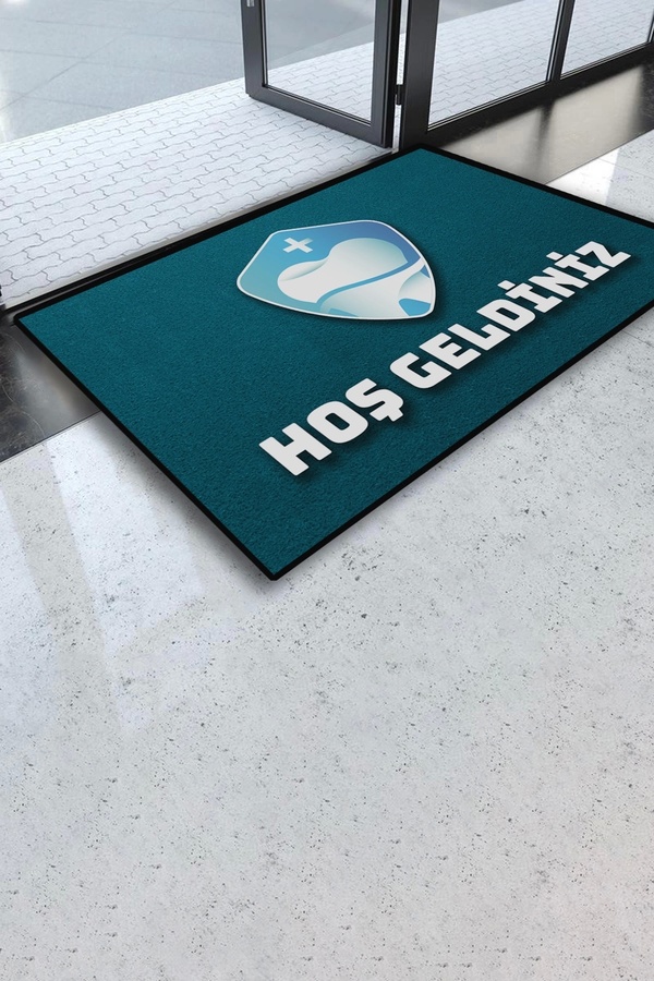 Valerine Life Dental Clinic Turquoise Color Welcome Dentist Door Mat ...