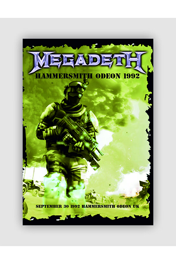 fırsatlar diyarı Megadeth Hammersmith Odeon 1992 Vintage Wall Poster ...