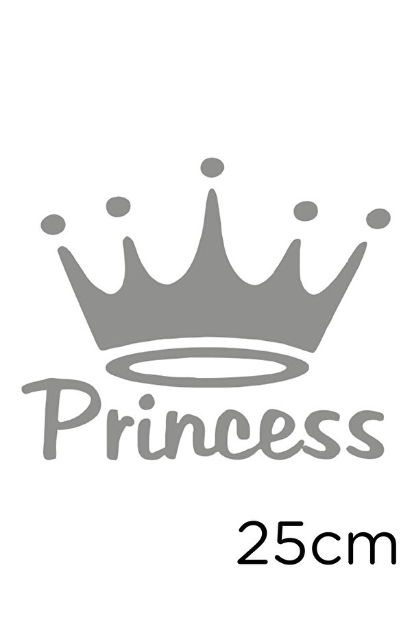 New Jargon Five Star Princess Crown And Princess Lettering Sticker 25cm ...