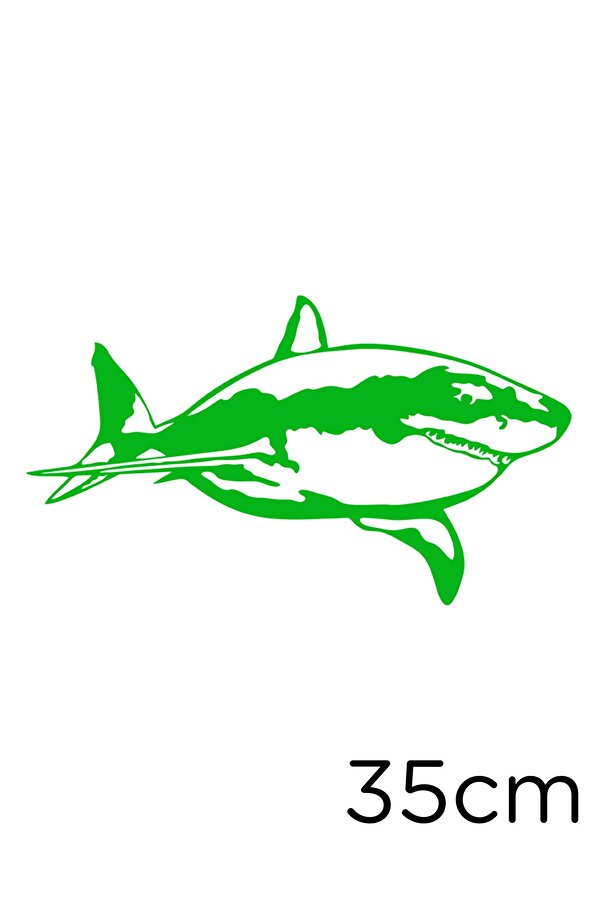 New Jargon Restless Furious Walking Shark Sticker Paste 35cm - Green ...