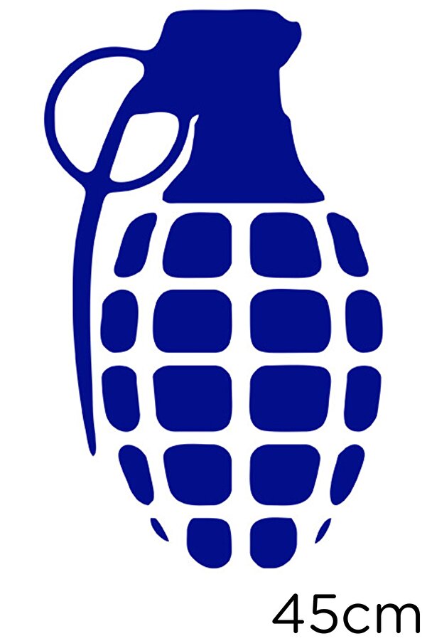 New Jargon Pin Hand Grenade Sticker Paste 45cm - Navy Blue- Trendyol