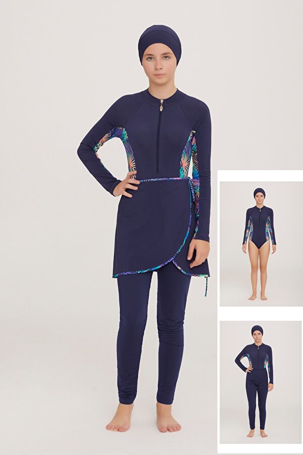 Remsa Mayo Fully Covered Lycra Hijab Swimsuit that Can Be Weared in 3 ...