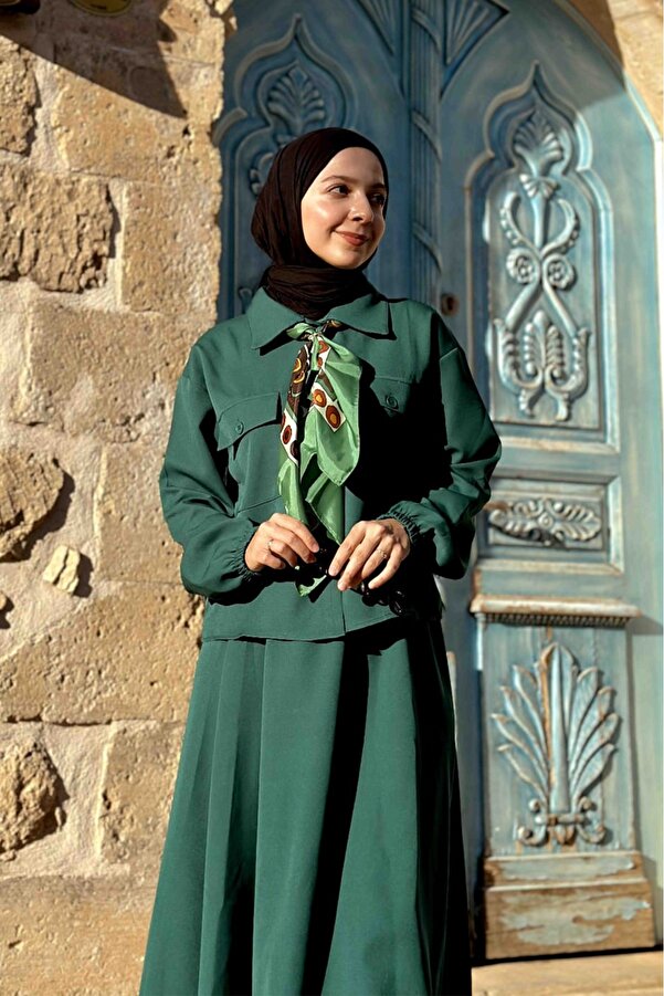 Qenz Legendary Dumbbell Skirt Set - Emerald - Trendyol