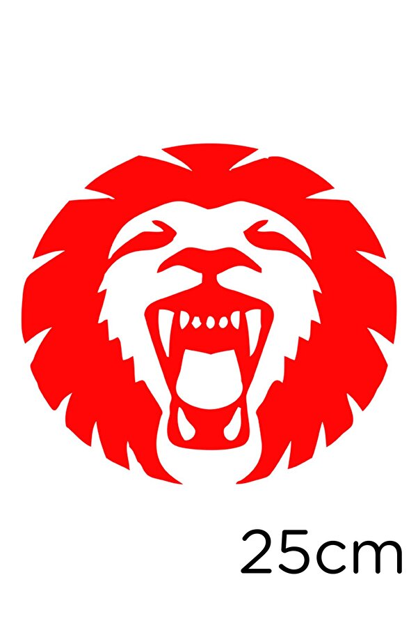 New Jargon 25cm Red Lion Sticker - Glued and Opening Mouth Sticker ...