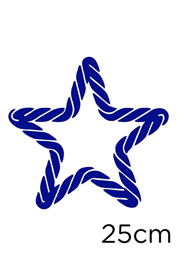 New Jargon Navy Blue Star Label Striped Sticker - 25cm- Trendyol