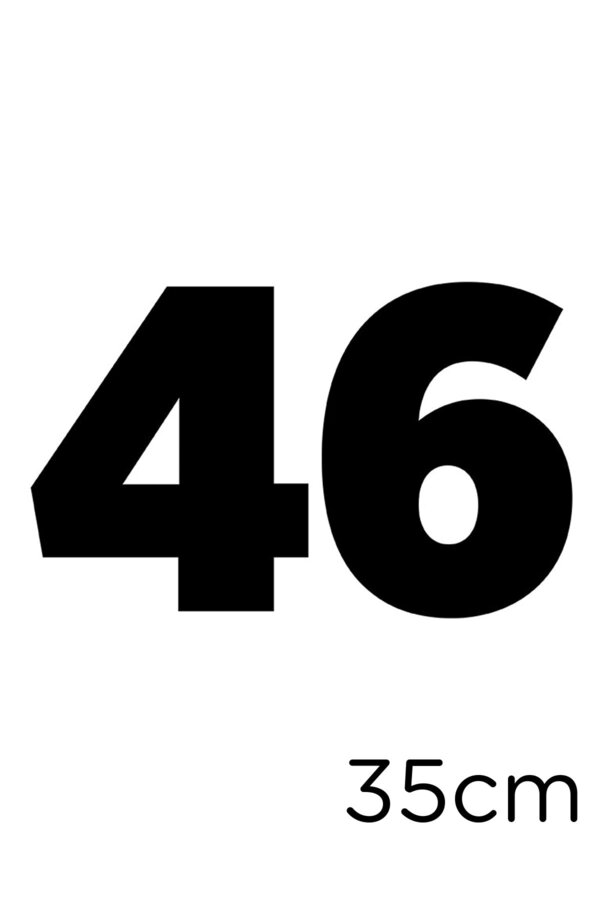 New Jargon Number 46 Bold Number Label Sticker Paste 35cm - Black- Trendyol