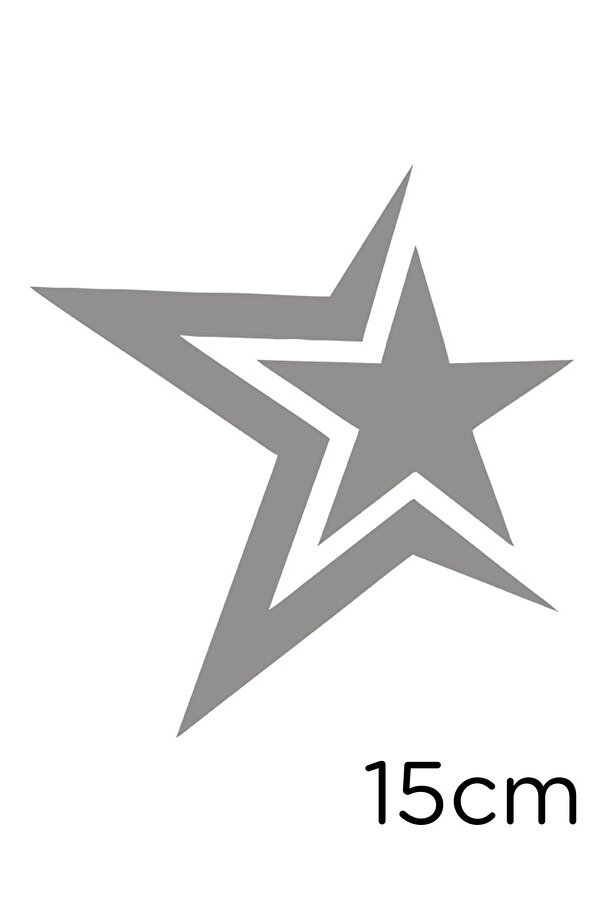 New Jargon Autocolant cu efect de stea cu jumătate de stea 15cm - gri ...