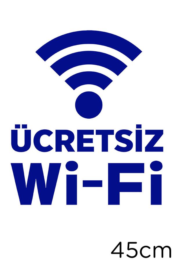 New Jargon Free Wifi Icon Sticker Paste 45cm - Navy Blue - Trendyol