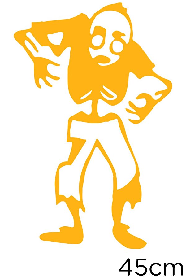 New Jargon Yellow Zombie Family Dad 83 Sticking Sticker - 45cm- Trendyol