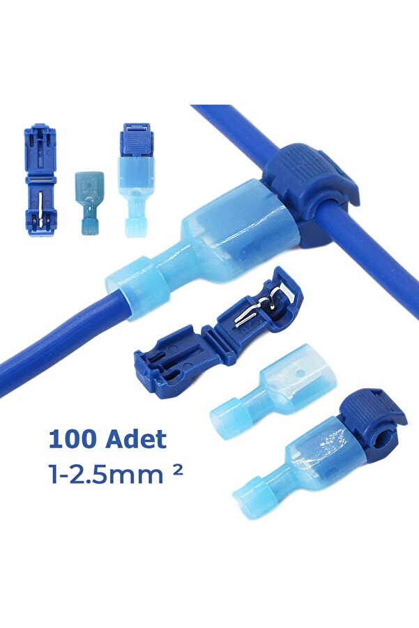 SortGarage Blue 100 Pcs - t Fast Easy Cable Splice Attachment ...