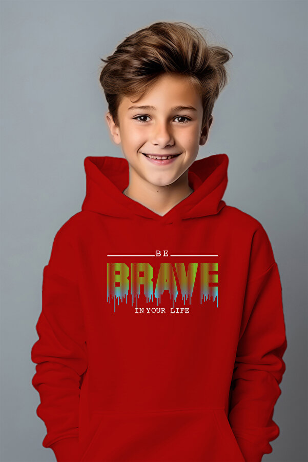 ADA BEBEK ÇOCUK Голям суичър с принт Brave за момче- Trendyol