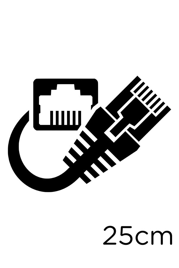 New Jargon Cablu Internet Intrare și Ieșire Jack Autocolant Lipire 25cm ...