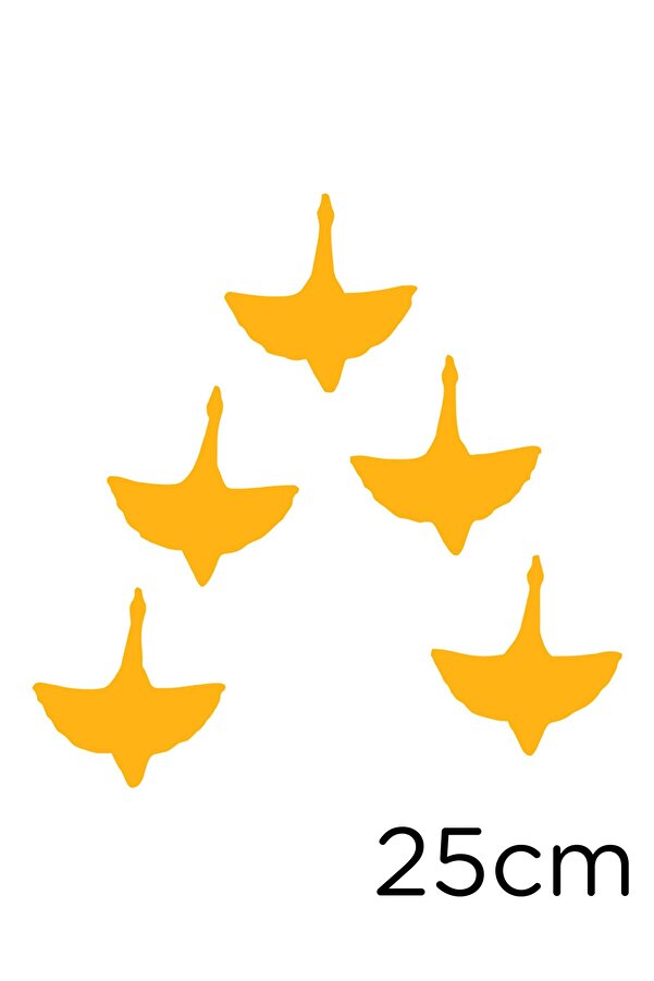 New Jargon Upward Flying Duck Sticker Sticking 25cm - Yellow- Trendyol