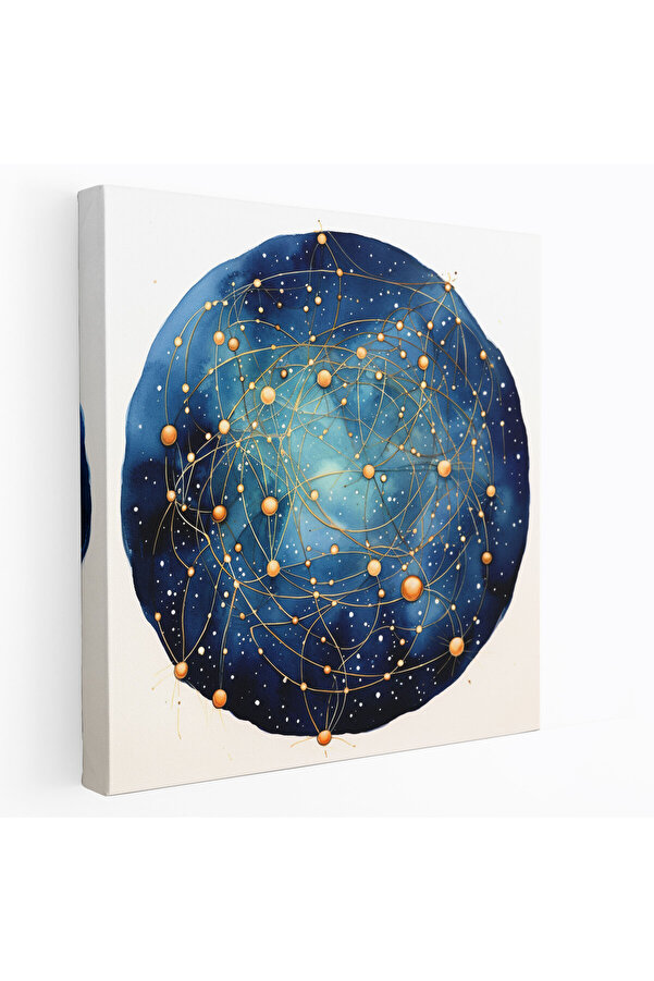 PaintedAnarchy Constellation Lines Star Map Canvas Painting, Star Map ...
