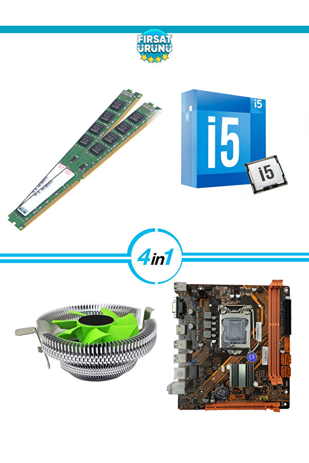 RAMTECH RBD-138 H81 Motherboard i5 4430 Processor 4GB DDR3 Ram M800 Fan ...