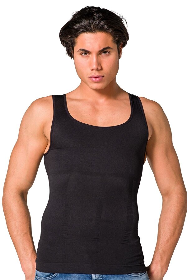 Finetoo Slimming Providing - Black Men's Athlete Corset with Double ...