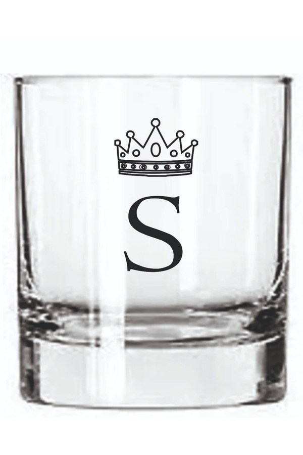 blackbonds Single Crowned S Letter Printed Whiskey and Soft Drink Glass ...