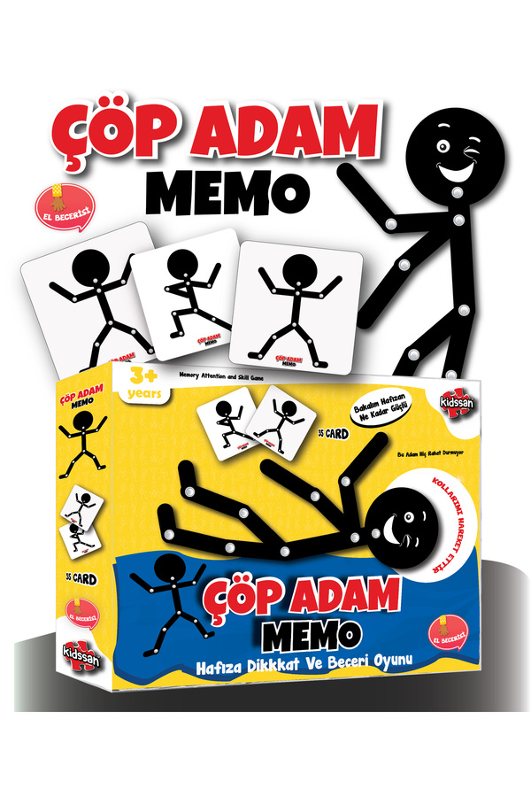 kidssan games Stickman Memo Wooden Educational Card Box Game - Trendyol