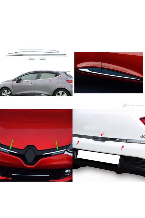 OTOTUNING53 Renault Clio 4 Chrome Set Side Door Trim + Front Grille ...