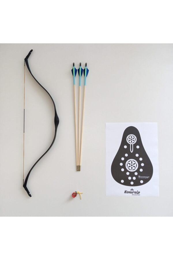 KONURALP OKÇULUK Traditional Archery Starter Young Arrow Bow Set Black ...