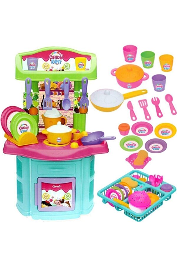 Shem Candy Girl's Dish Rack Large Size Kitchen Set Shem - Trendyol