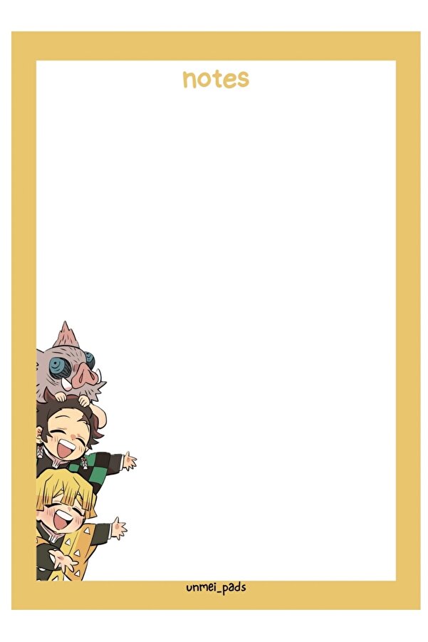 unmei pads Demon Slayer A5 Anime Notepad / Note Paper, blocknote ...