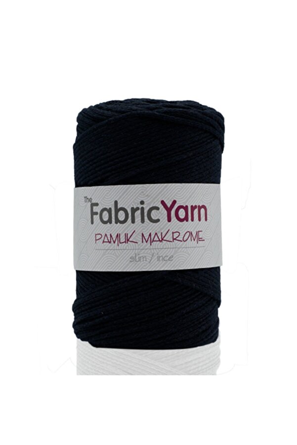 The Fabric Yarn Navy Blue Cotton Macrame Thin String- Trendyol